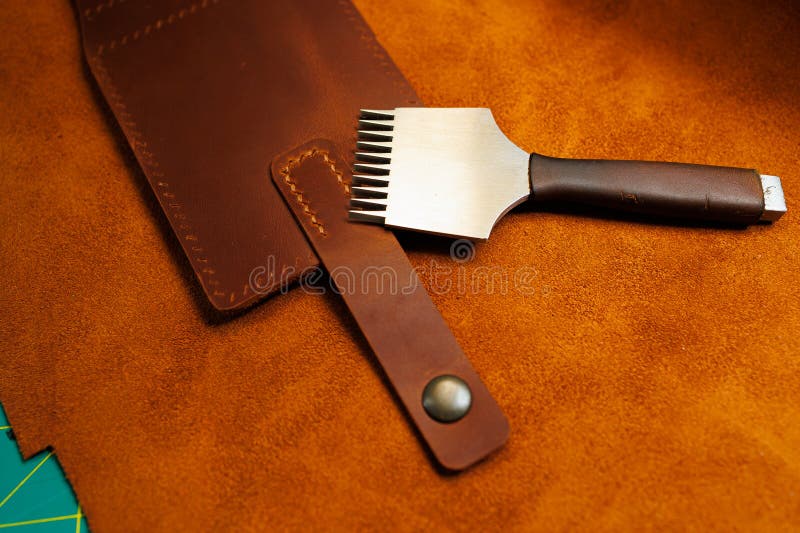 The Process of Production of Leather Goods. Materials and Tools for ...