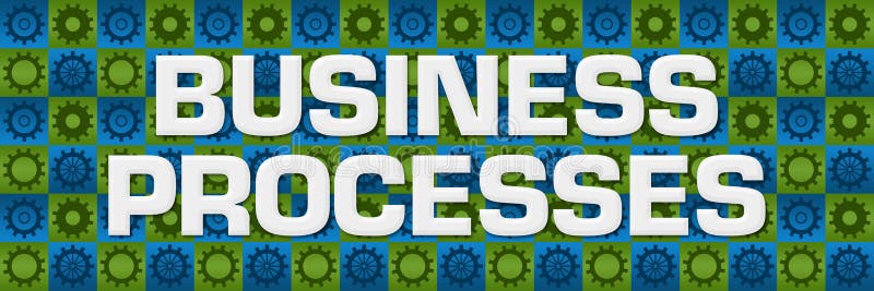 Business Processes Green Blue Gears Square Texture Stock Illustration ...