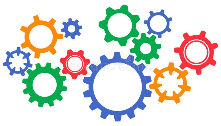 Process Realization, Concept Teamwork, Interconnections Stock Vector ...