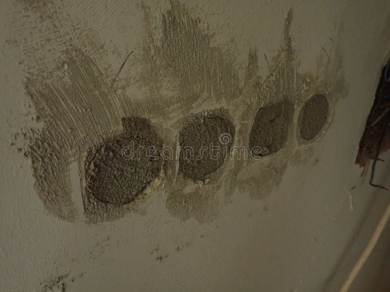 Reconstruction of a Wall Plaster Stock Image - Image of mortar, inside ...