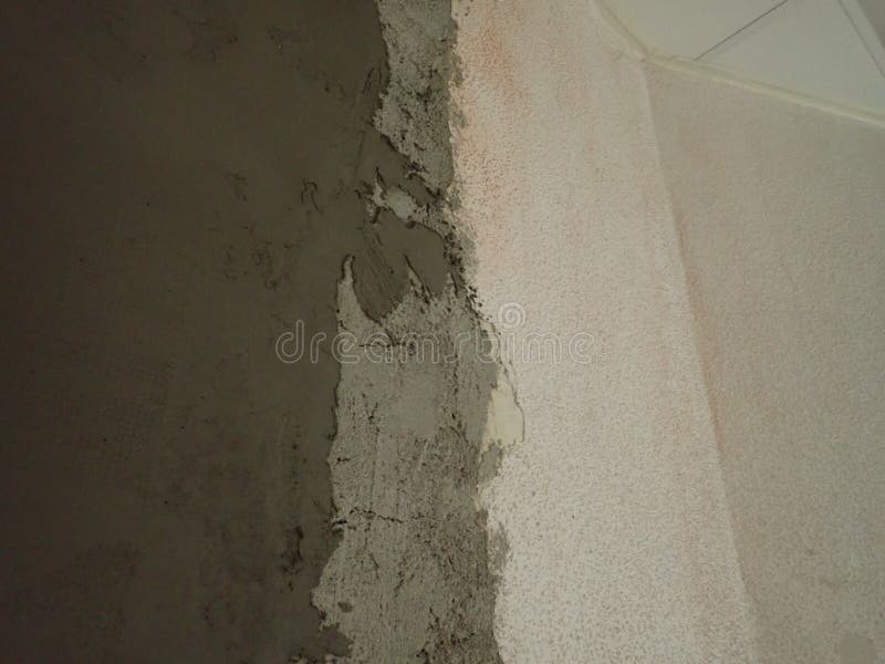 Reconstruction of a Wall Plaster Stock Image - Image of mortar ...