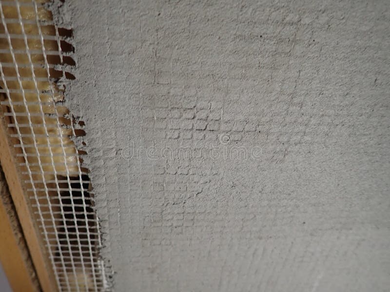 Reconstruction of a Wall Plaster Stock Image - Image of interior ...