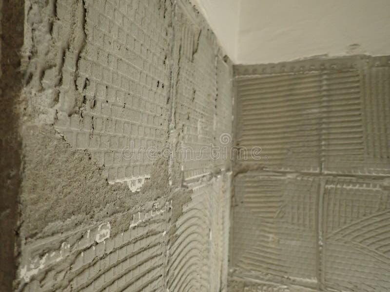 Reconstruction of a Wall Plaster Stock Image - Image of industry ...