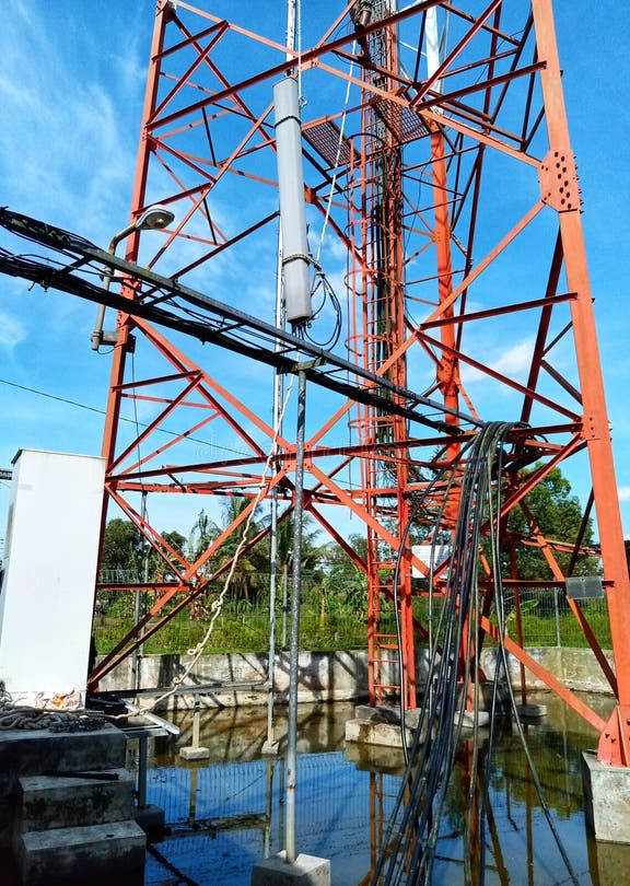 The Process of Removing Cables and Lowering Telecommunication Antennas ...