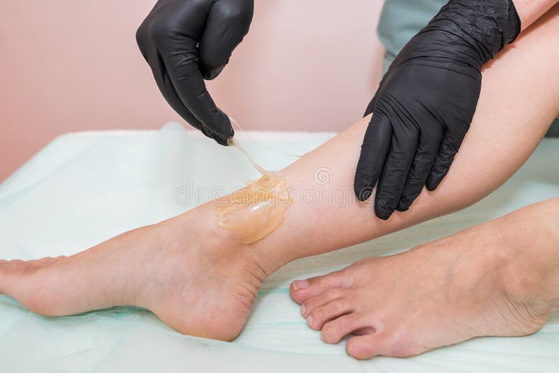 The Process of Removing Hair with Sugar Paste for Sugaring from the ...