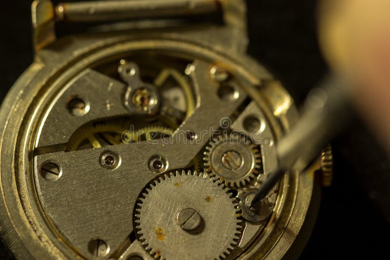 The Process of Repair Mechanical Watches Stock Image - Image of repairs ...