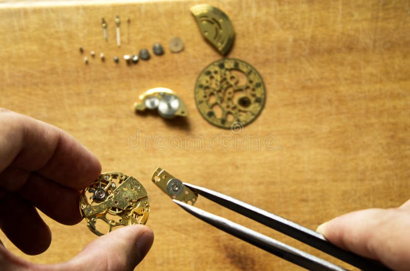 The Process of Repair Mechanical Watches Stock Image - Image of hour ...