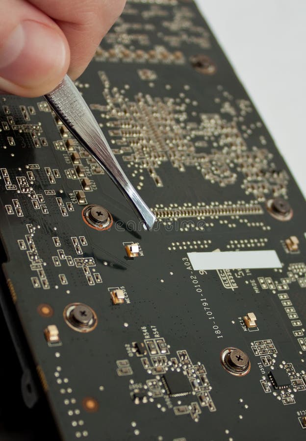 Process of Repairing Computer Electronic Board Stock Photo - Image of ...