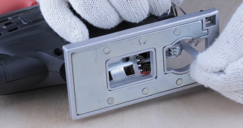 Process of Replacing the Cable for Audio Rca Connector. Stock Video ...