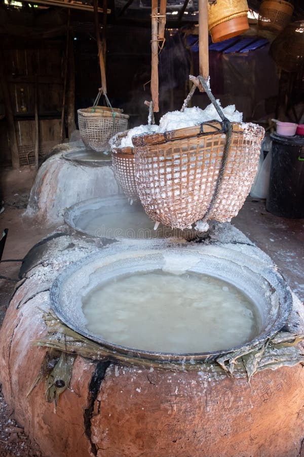 Process of salt extraction stock photo. Image of cooking - 183294672