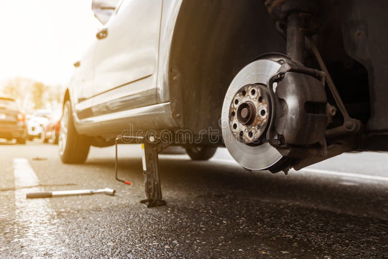 Process of Self-replacing Car Wheel after Crash, Automotive Concept ...