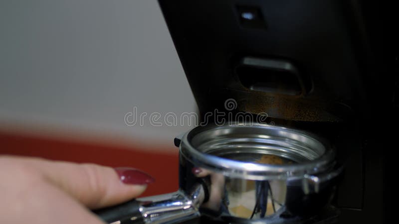 Process of Semi-automatic Filling of Ground Coffee Beans into a Mold ...
