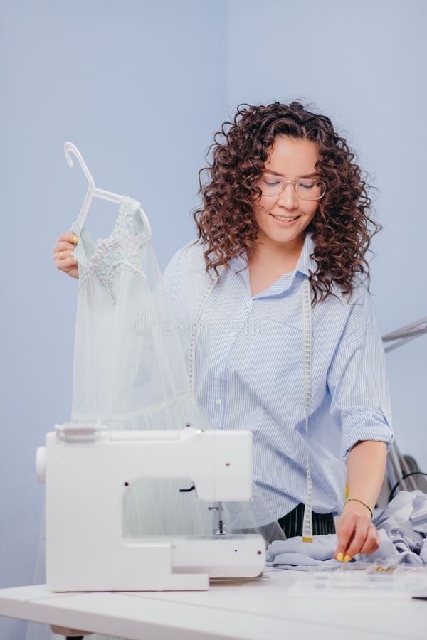 Process of Sewing Technology of Nightgown Stock Image - Image of create ...