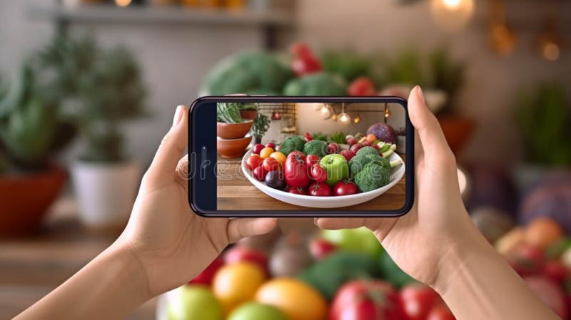 The Process of Shooting an Assortment of Fresh Vegetables, Herbs ...