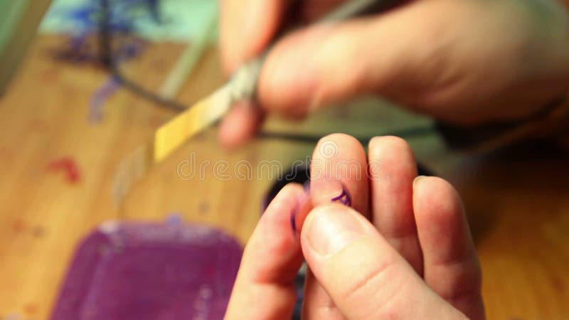 The Process of Soldering Plastic Ring, only Hands Stock Footage - Video ...