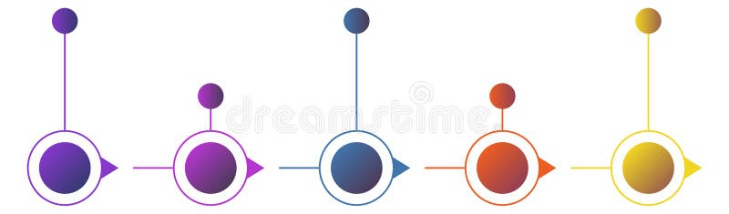 Process Stages Infographic Element. Color Data Point Stock Vector ...
