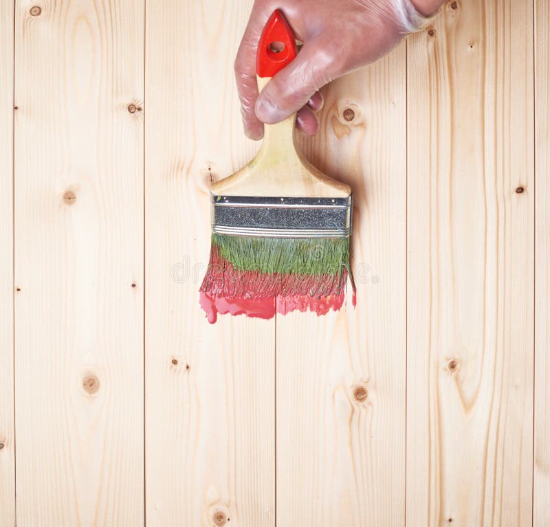 Process of Starting To Paint Wooden Boards Stock Photo - Image of home ...