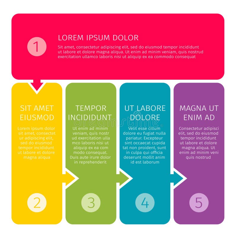 Process Steps Business Concept Stock Vector - Illustration of ...