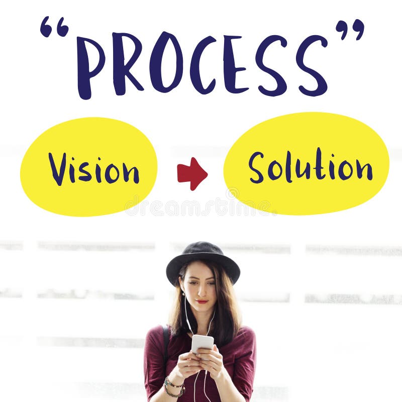 Process Strategy Success Vision Solution Graphic Concept Stock Image ...