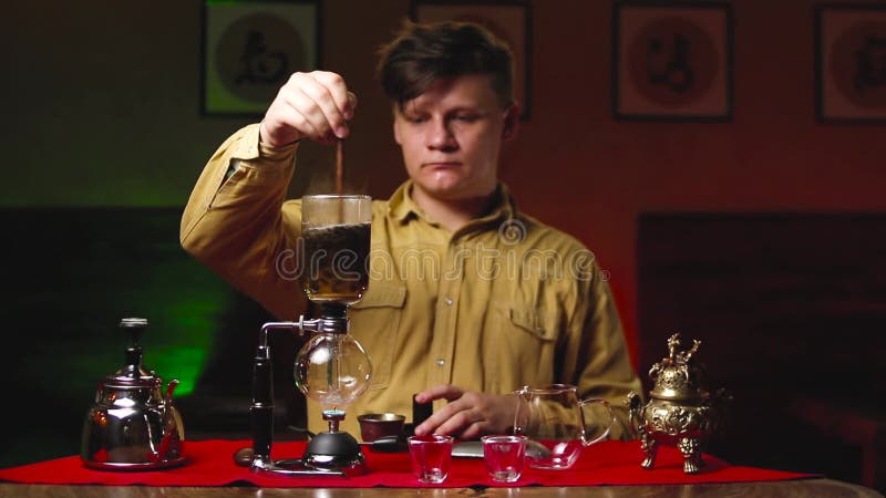 Process of Tea in the Siphon Traditions of Asia Stock Footage - Video ...