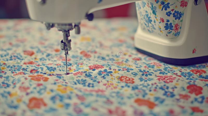 The Process of Textile Creation is Highlighted through a Close-up View ...