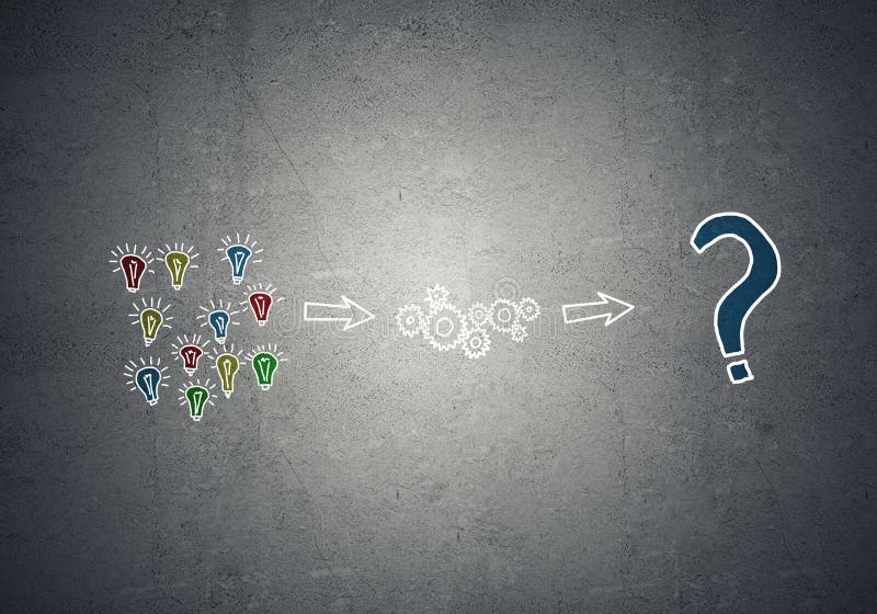 Process of thinking stock illustration. Illustration of machine - 46688309