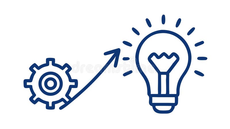 Process To Idea Icon, Workflow Innovation and Development, Solution, Vector Design Generative AI ...