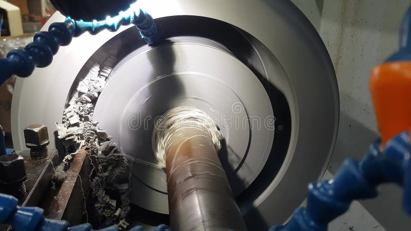 Lathe in the Process of Processing Different Materials Stock Video ...