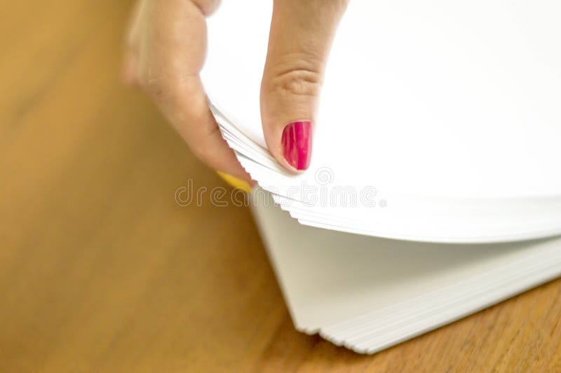 The Process of Turning White Office Paper Stock Photo - Image of saver ...