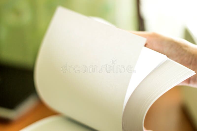The Process of Turning White Office Paper Stock Image - Image of ...