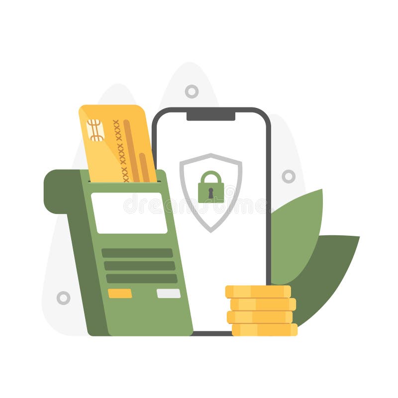 Process of Using Smartphone To Make Online Payments Stock Vector ...