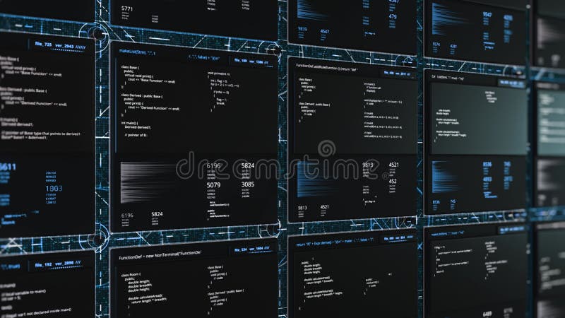 Process of Virtual Software. Animation. Displaying 3d Cells with ...