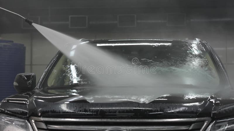 Process of Washing a Black SUV at a Car Wash. Stock Footage - Video of ...