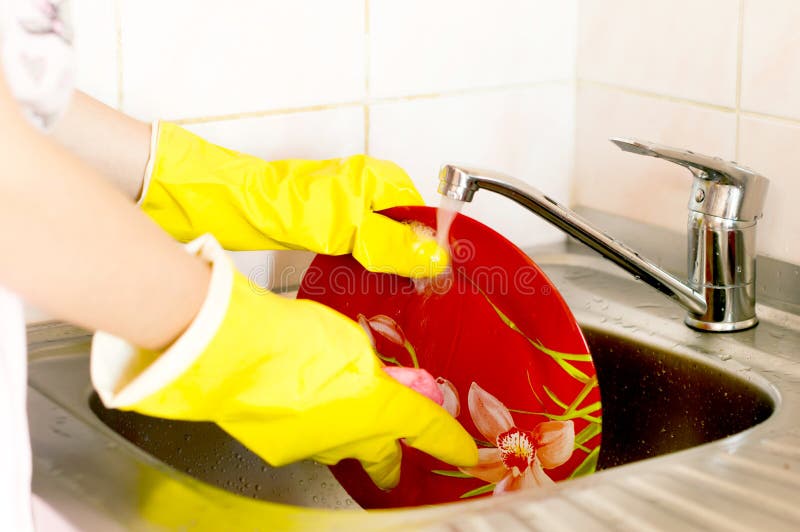 Process of washing of ware stock image. Image of washing - 46024953
