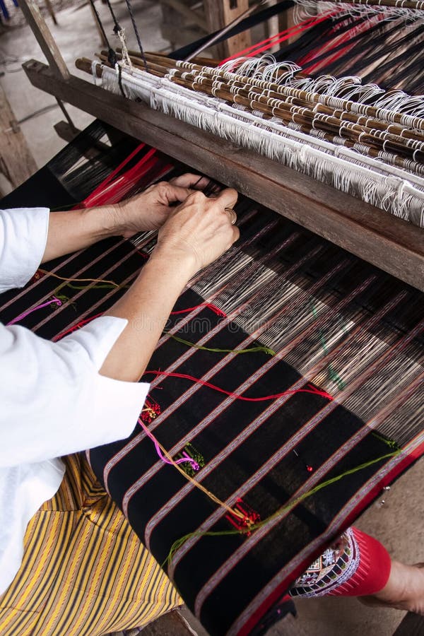 Handloom weaving stock image. Image of clothing, cotton - 1247365