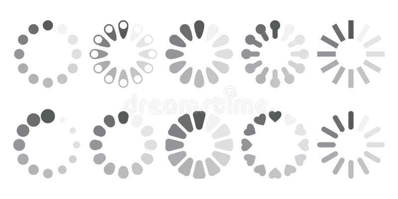 Loading symbols stock vector. Illustration of loader - 16645172