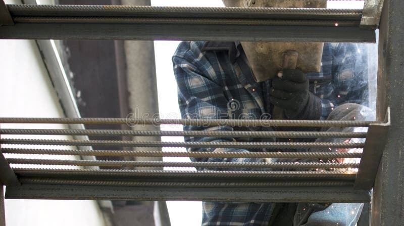 The Process of Welding Metal Ladder Elements Stock Image - Image of ...