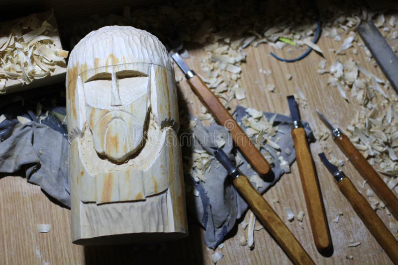 The Process of Wood Carving Stock Photo - Image of chur, istucan: 139992076