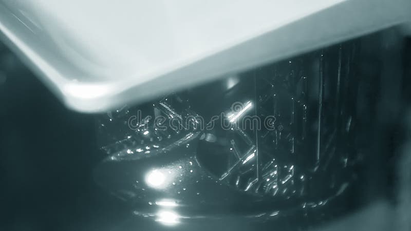 Process Working 3D Printer Close-up. 3D Printing from Liquid Material ...