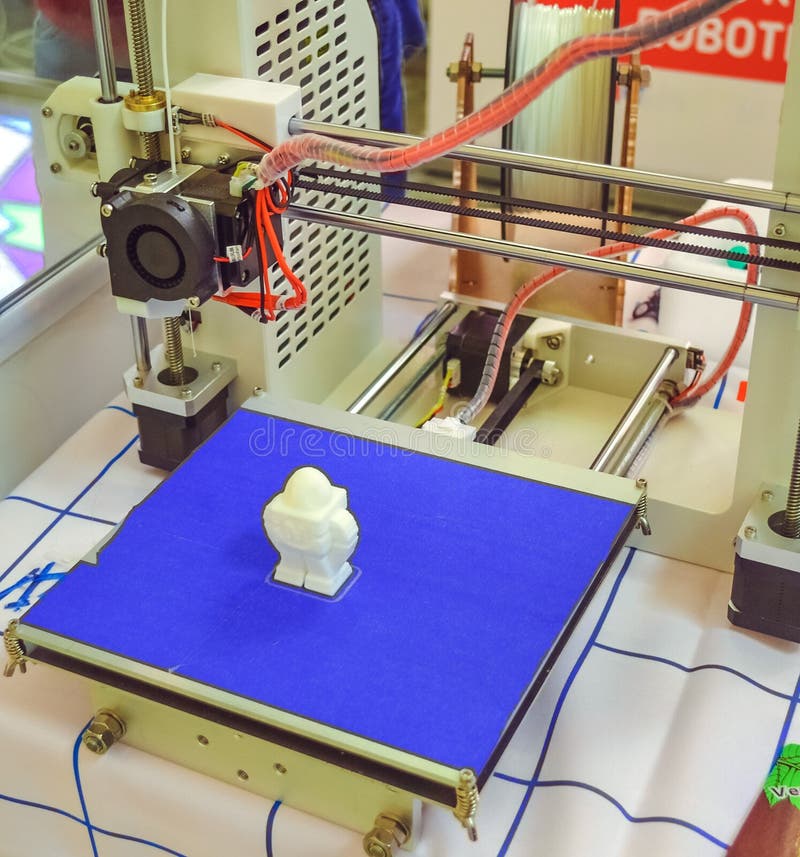The Process of Working 3D Printer and Creating a Three-dimensional ...