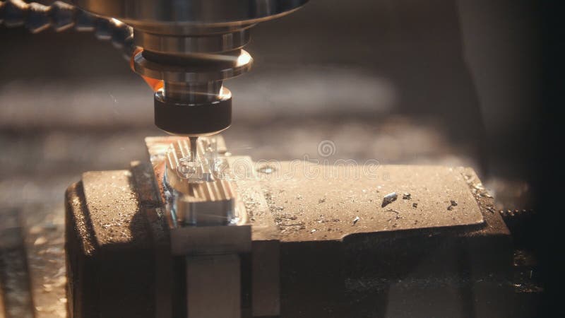 The Process of Working Industrial Machine in the Factory Stock Photo ...
