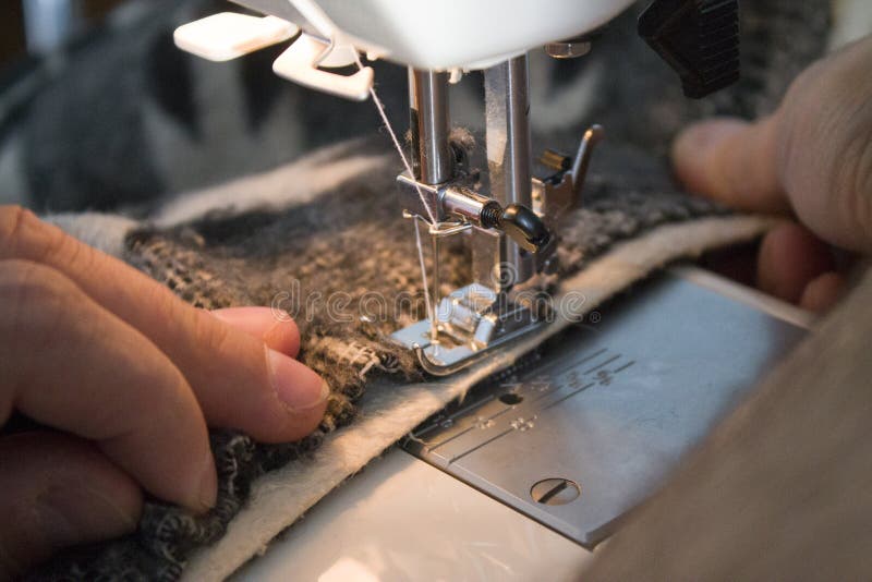 Process of Working on Sewing Machine Stock Photo - Image of metal ...