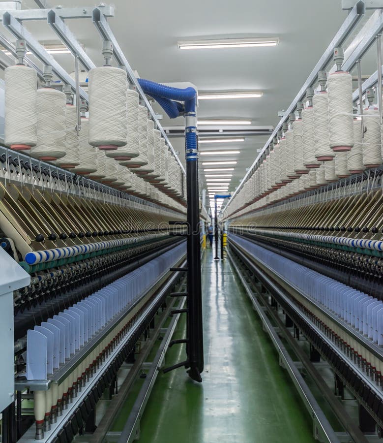 Process of yarn spinning stock image. Image of machine - 70026621