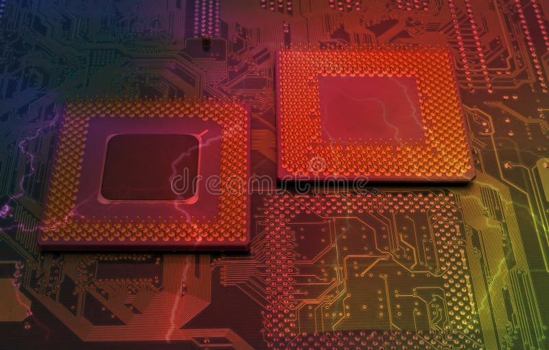 Processadores Modernos Do Processador Central Foto de Stock - Imagem de ...