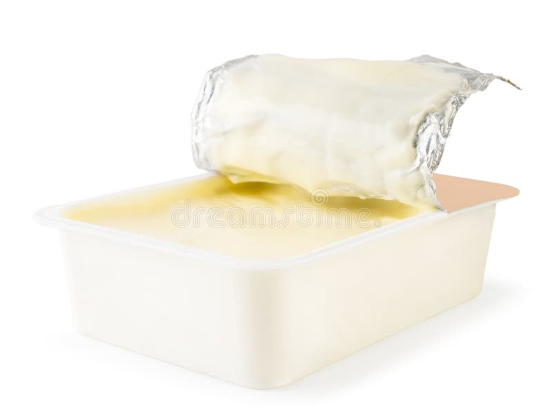 Processed Cheese Rectangular in Packaging and without Packaging on a ...
