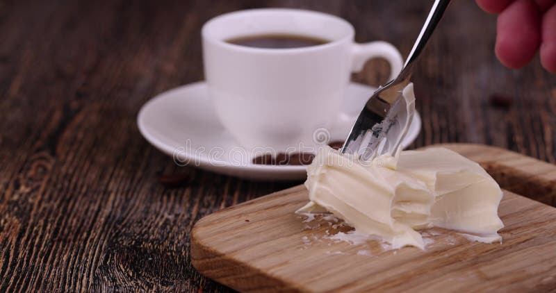 Processed Cheese from Dairy Products on the Board Stock Footage - Video ...