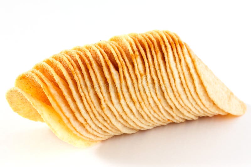 Processed Chip Stacked Together Stock Photo - Image of shot, color ...