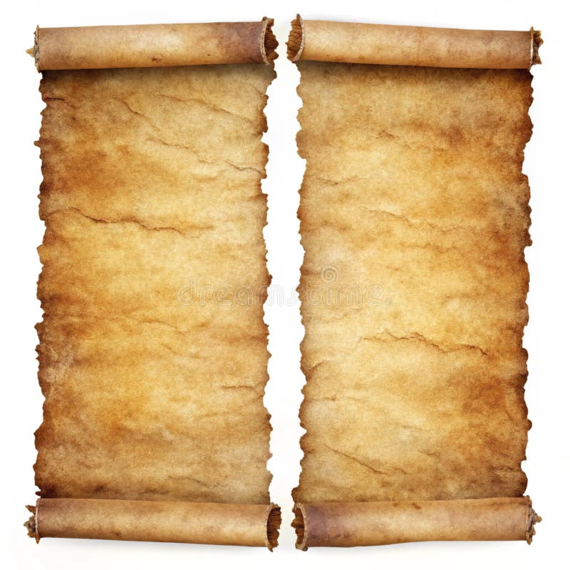 Processed Collage of Ancient Scroll Sheet of Brown Aged Paper Texture ...