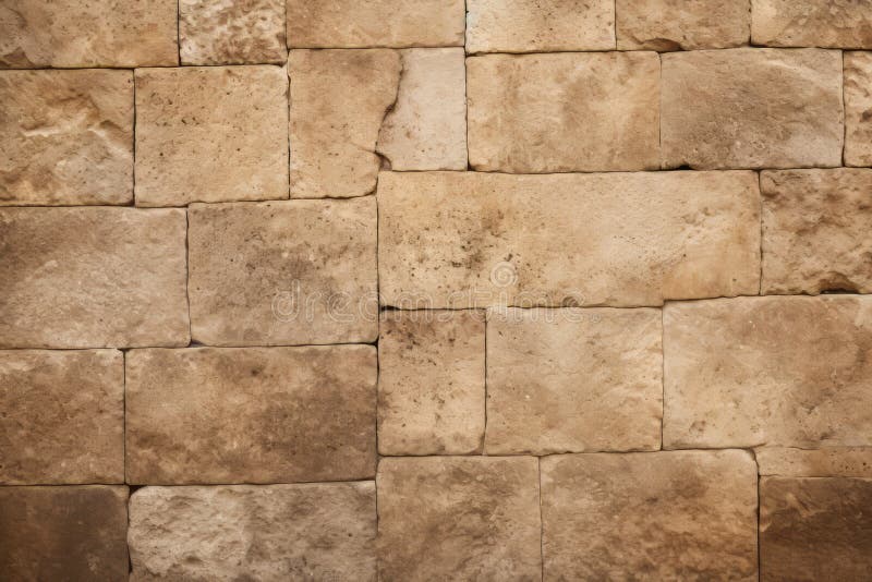 Processed Collage of Ancient Yellow Block Wall Texture. Background for ...