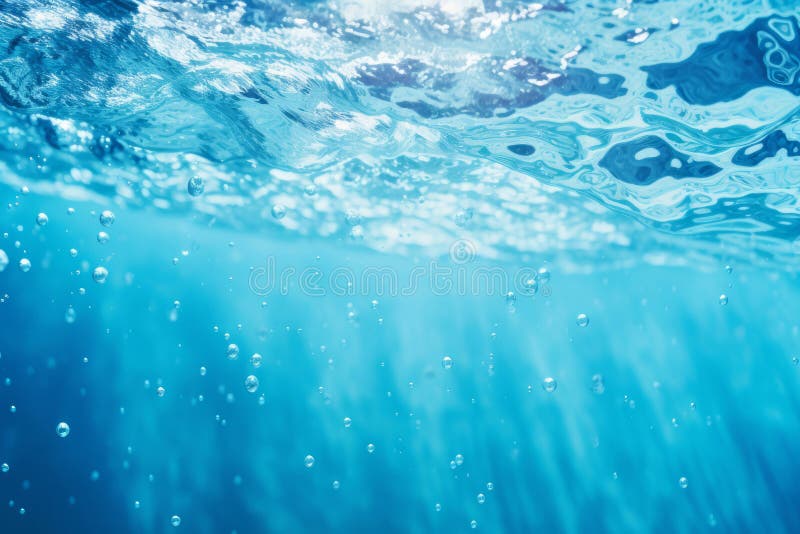 Processed Collage Blue Water Material Texture Sunlight Background ...